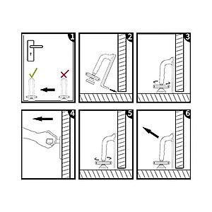 SmartCoolous Door Jammer Door Stopper Portable Door Security Device Add Safety and Privacy Security Reinforcement Siren Home Door Lock Security Lockdown Interior Door Lock