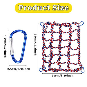2 Pack Bird Rope Net Climbing Ladder Bird Rope Net Bridge Hamster Ladder Rat Rope Net Pet Rat Toys Rat Cage Accessories