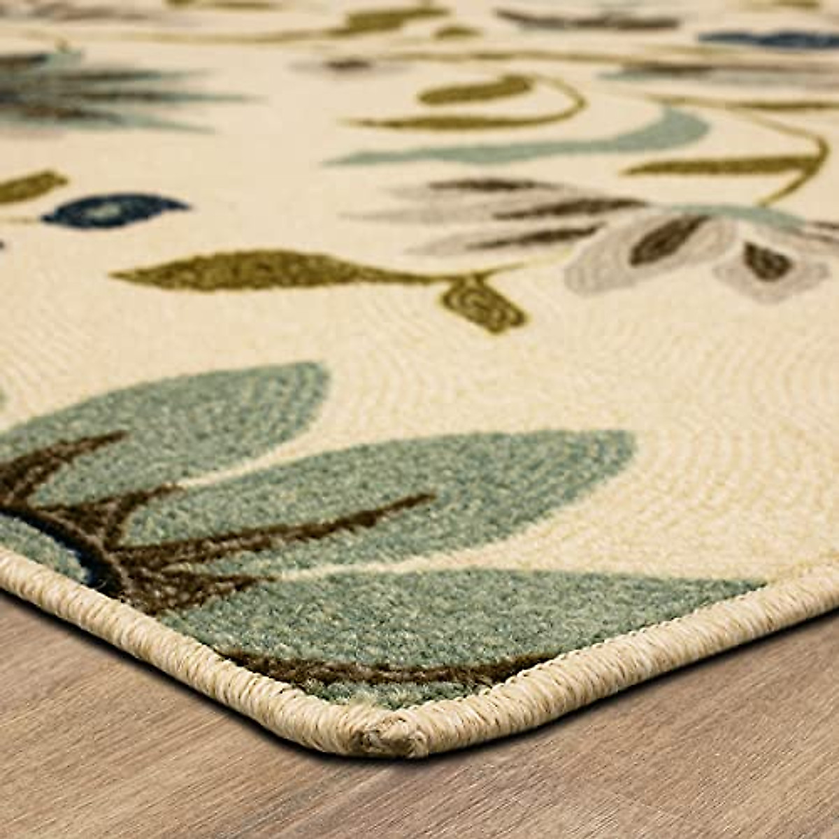 Mohawk Home Floral Nylon Area Rug, 5' x 8', Clarita Blue