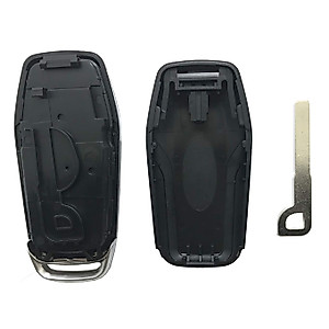 Smart Key Fob Shell Case Fit for Ford Fusion Mustang Explorer Edge 5 Buttons Keyless Entry Remote Key Fob Cover Housing (Black)