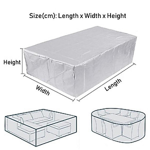 TITINGLUCK Furniture Set Cover Waterproof, Outdoor Loveseat Cover Outdoor Couch Cover Large Lawn Furniture Patio Sofa Cover 84" Dx52 Hx29 L Silver