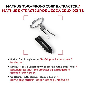 Peugeot Mathus Blade-Style Corkscrew, Black, 2 prong