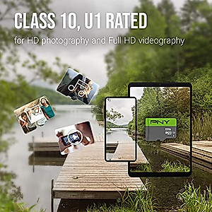 PNY 32GB Elite Class 10 U1 microSDHC Flash Memory Card - 100MB/s read, Class 10, U1, Full HD, UHS-I, micro SD