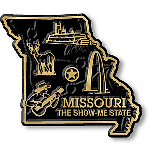 Missouri Small State Magnet by Classic Magnets, 2.2" x 1.9", Collectible Souvenirs Made in The USA