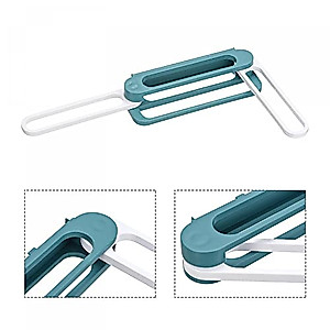 uxcell Folding Slipper Rack 4 in 1 Wall Mounted Hanging Shoes Hanger Organizer Blue