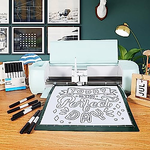 REALIKE Dual Tip Pens for Cricut Maker 3/Maker/Explore 3/Air 2/Air, Black Pens Set of 7 Pack Dual Tip Marker Fine Point Pen Writing Drawing Accessories for Cricut Machine (0.4 Tip & 1.0 Tip)