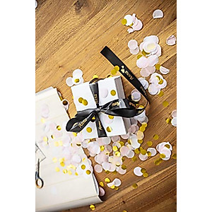 Brother TZe-R354 Labelling Tape Cassette, Gold on Black, 24mm (W) x 4M (L), Ribbon Tape, Brother Genuine Supplies