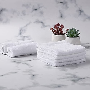 Qioo Baby Bamboo Washcloths 6Pack (White)