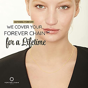 KISPER Italian 18K Gold Plated 925 Sterling Silver Diamond Cut Box Link Chain Necklace – for Women & Men with Spring Ring Clasp – Made in Italy, 16"