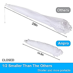 Anpro Food Cover Food Tent - Pop-up Food Nets, 2 Extra Large (40"X24") Mesh Food Covers for Outside, Picnic Accessories, Reusable and Collapsible, 2 Pack