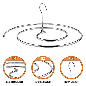 DOITOOL 2PCS Spiral Shaped Drying Rack Stainless Steel Bed Sheet Drying Hanger, Space Saving Blanket Drying Rack, Laundry Spiral Hanger for Bed Sheet Coverlet Bath Towel