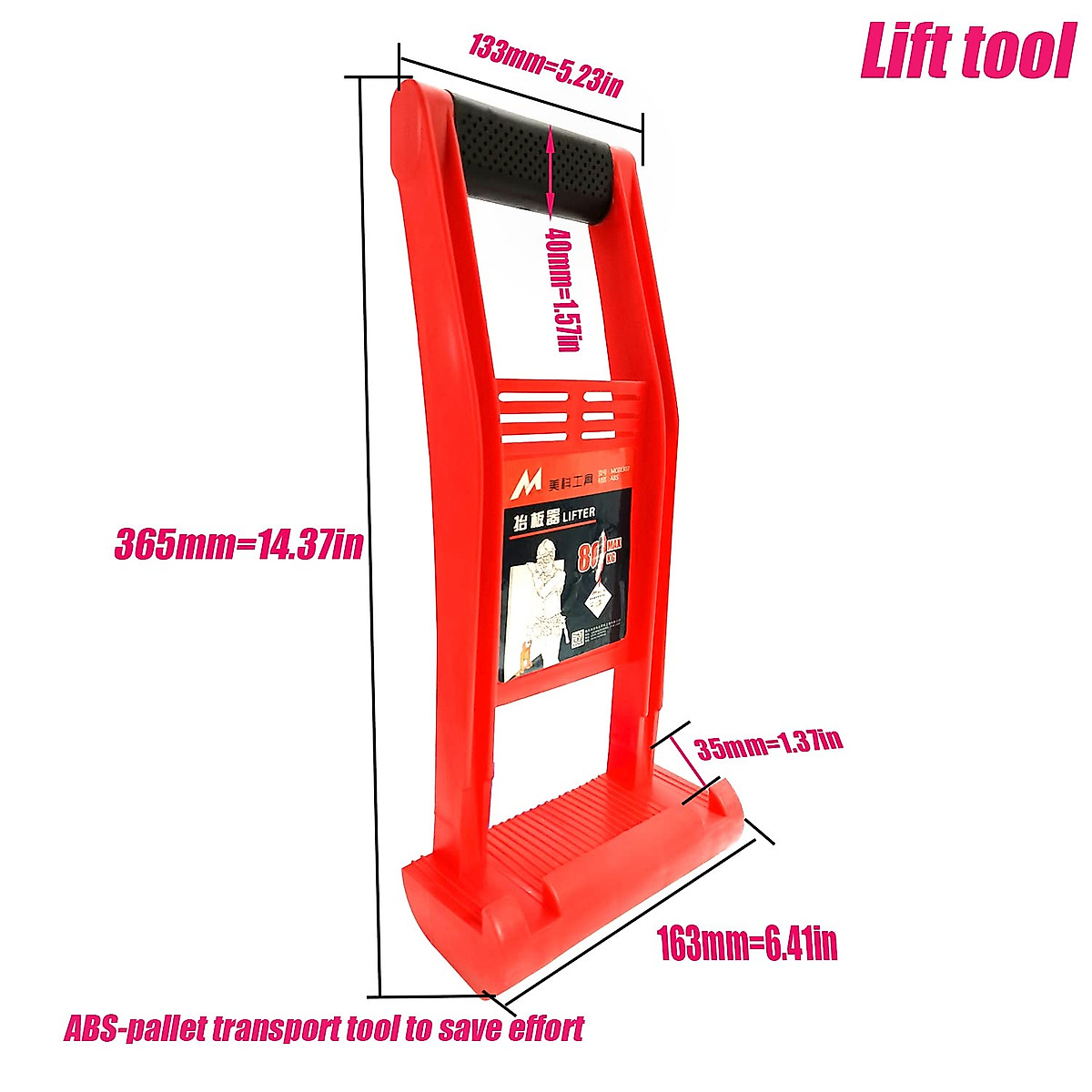 Autoly Drywall Carrying Tool，Plywood and Sheetrock Panel Carrier 80KG with Skid-Proof Handle for Handling Glass Plywood Plasterboard Cement Wood Sheet