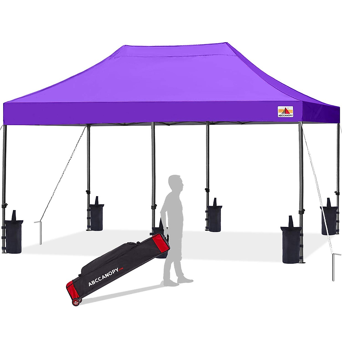 ABCCANOPY Patio Pop Up Canopy Tent 10x20 Commercial-Series(Purple)