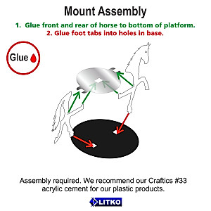 LITKO Horse Character Mount | Role Playing Games | Compatible with DND Pathfinder | (40mm Circular Base, Brown)