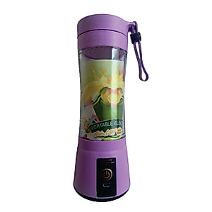 Mueller Austria 380ml USB Rechargeable Battery Blender for Shakes and Smoothies, with 22000 RPM Motor, 3 Stainless Steel Blades, BPA-Free, Pink