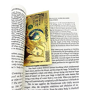 YJacuing Anime Dr. Stone Gold Coated Banknote, Limited Edition Collectible Bill Bookmark (5 PCS Collection)