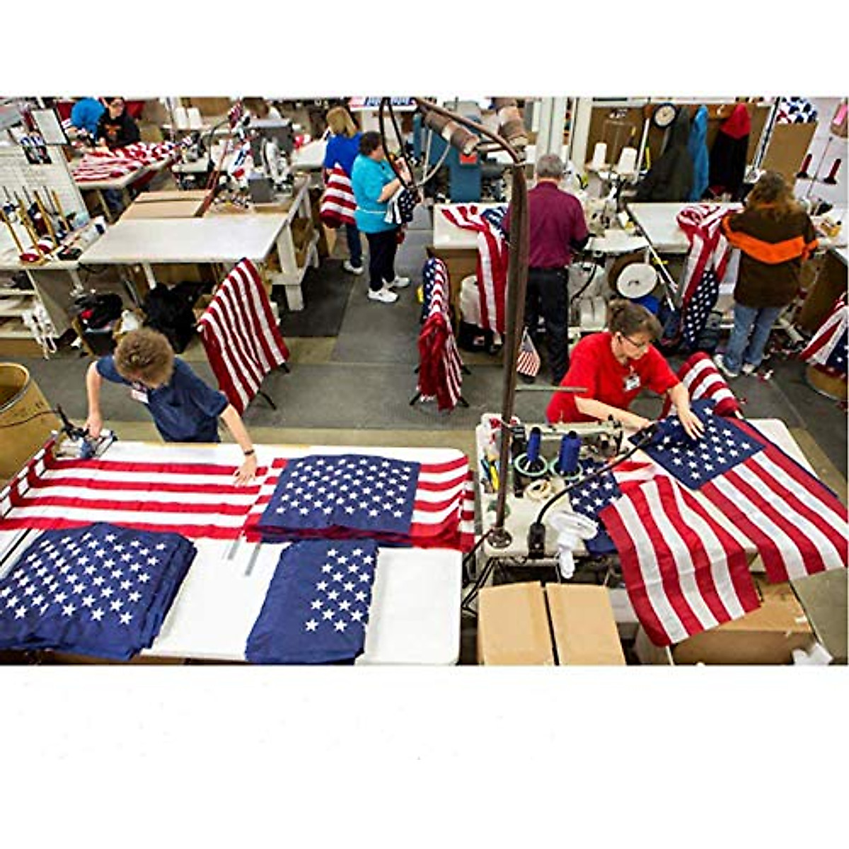 American Flag in USA, Heavyweight Nylon American Flag 3x5 Outdoor, UV Protected/Sewn Stripes/Embroidered Stars/Brass Grommets, US Flag Built for The Toughest Conditions