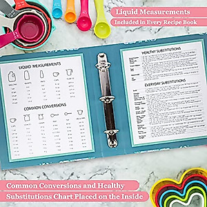 AR Kitchen Recipe Binder – Premium Recipe Organizer for 4 x 6-inch Cards – Anti-Tear Recipe Card Book Holder with 50 Cards - 25pcs Plastic Pockets Included – Elegant Floral Cover