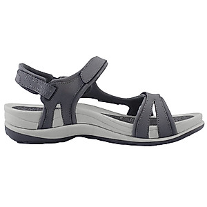 Gold Pigeon Shoes SIGNATURE Women Sandals, Water Sandal for Women Comfort Cushion Adjustable Magnetic Buckle: 9179 Grey, Size 8-8.5 (9179-grey-39)