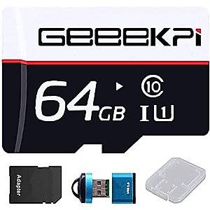 GeeekPi Preloaded (RPI OS) Card for Raspberry Pi,Class 10 Memory Card with Card Reader for Raspberry Pi 4, 3B+ (Plus), 3A+, 3B, Zero 2 W(64GB)