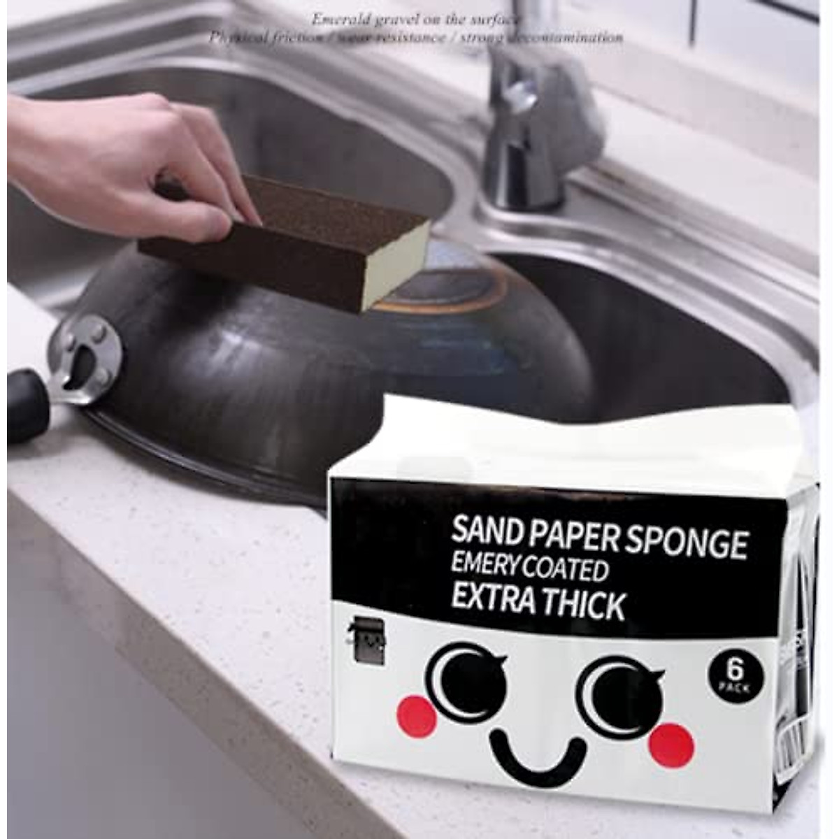 Dr.WOW 6pcs/lot Magic Cleaning Sponge Carborundum Sponge Brush Household Cleaning Tools Eraser Nano Sponge Washing Kitchen Tool Emery Cleaner 3.94 * 2.76 * 0.98in