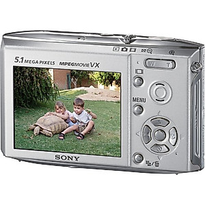 Sony Cybershot DSCT5 5.1MP Digital Camera with 3x Optical Zoom (Silver)