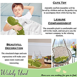 zhidiloveyou 21.7" Crocodile Stuffed Animal Alligator Plush Hug Pillow Cute Toy for Girls Boys