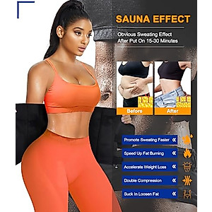 TrainingGirl Women Waist Trainer Cincher Corset Tummy Control Workout Sweat Band Slimmer Belly Belt Weight Loss Sports Girdle (Camo, Large)