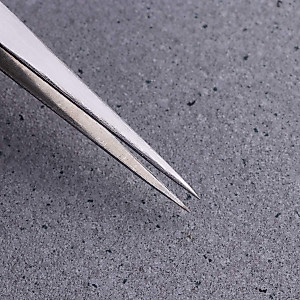 Artibetter 10PC Pointed Stainless Steel Tip Straight Tweezers,Fine Angled Removal for Profissional Grafting Eyelash Extension False Eyelash Nail Art Electionics Medical