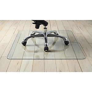 Lorell Tempered Glass Chairmat, 60", Clear