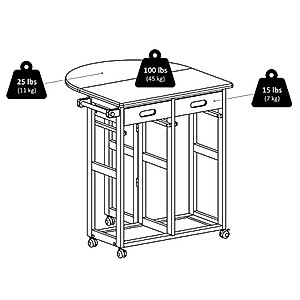 Winsome Trading, Inc. 89332 Burnett Kitchen, Round, Natural