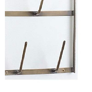 Antique Brass Industrial Loft Urban Farmhouse Wall Mount 8 Arm Bottle Tree Glass Drying Mug Dryer Rack