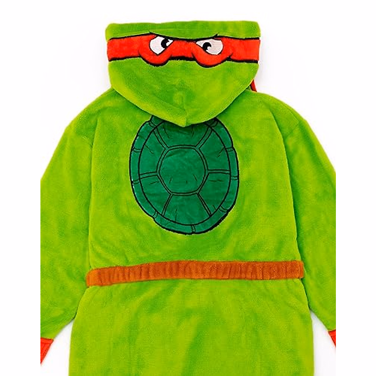 Teenage Mutant Ninja Turtles Boys Hooded Bathrobe Kids Superhero Dressing Gown in Green Cosy Comic Fleece Children Toddlers