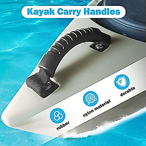 4 Pack Kayak Carry Handles for Ocean Perception Water Outdoor Sport Canoe Boat Kayak with Screws