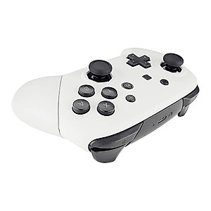 eXtremeRate White Octagonal Gated Sticks Faceplate Backplate Handles Cover, DIY Replacement Hand Grip Housing Shell for Nintendo Switch Pro Controller- Controller NOT Included
