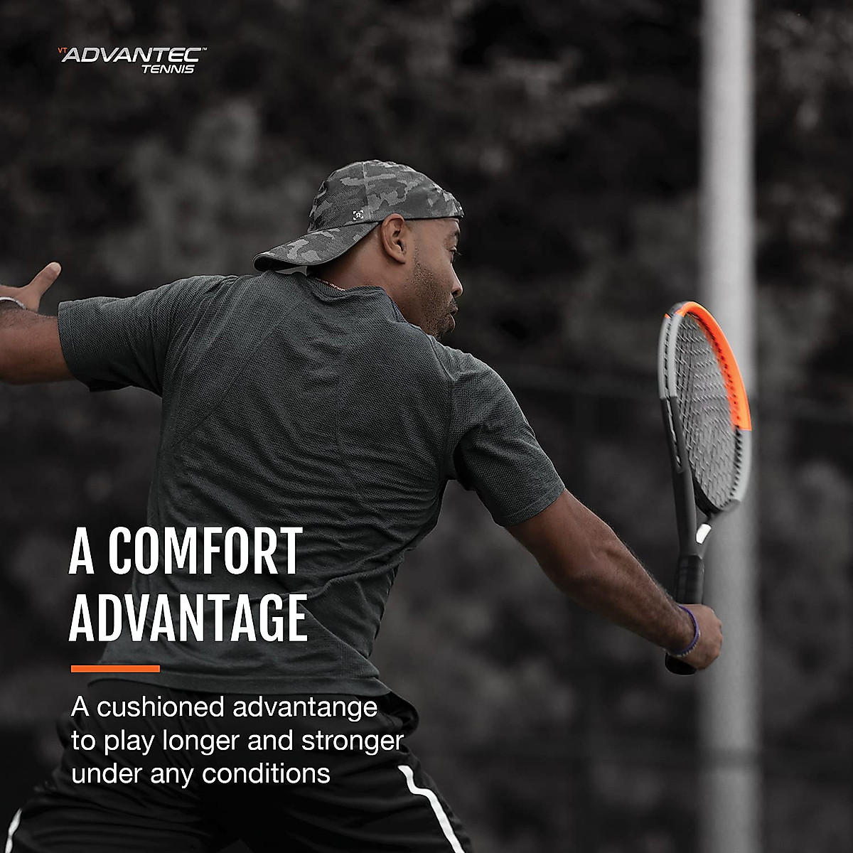 Vibration Dampening Tennis Racket Grip Tape – Advanced Polymer Technology – Dampens Frame Vibration – Simple Adhesive-Free Installation – Optimize Response and Control by VT Advantec