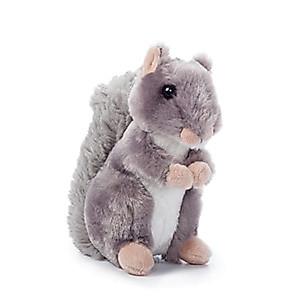 The Petting Zoo Squirrel Stuffed Animal Plushie, Gifts for Kids, Wild Onez Babiez Wildlife Animals, Squirrel Plush Toy 6 inches