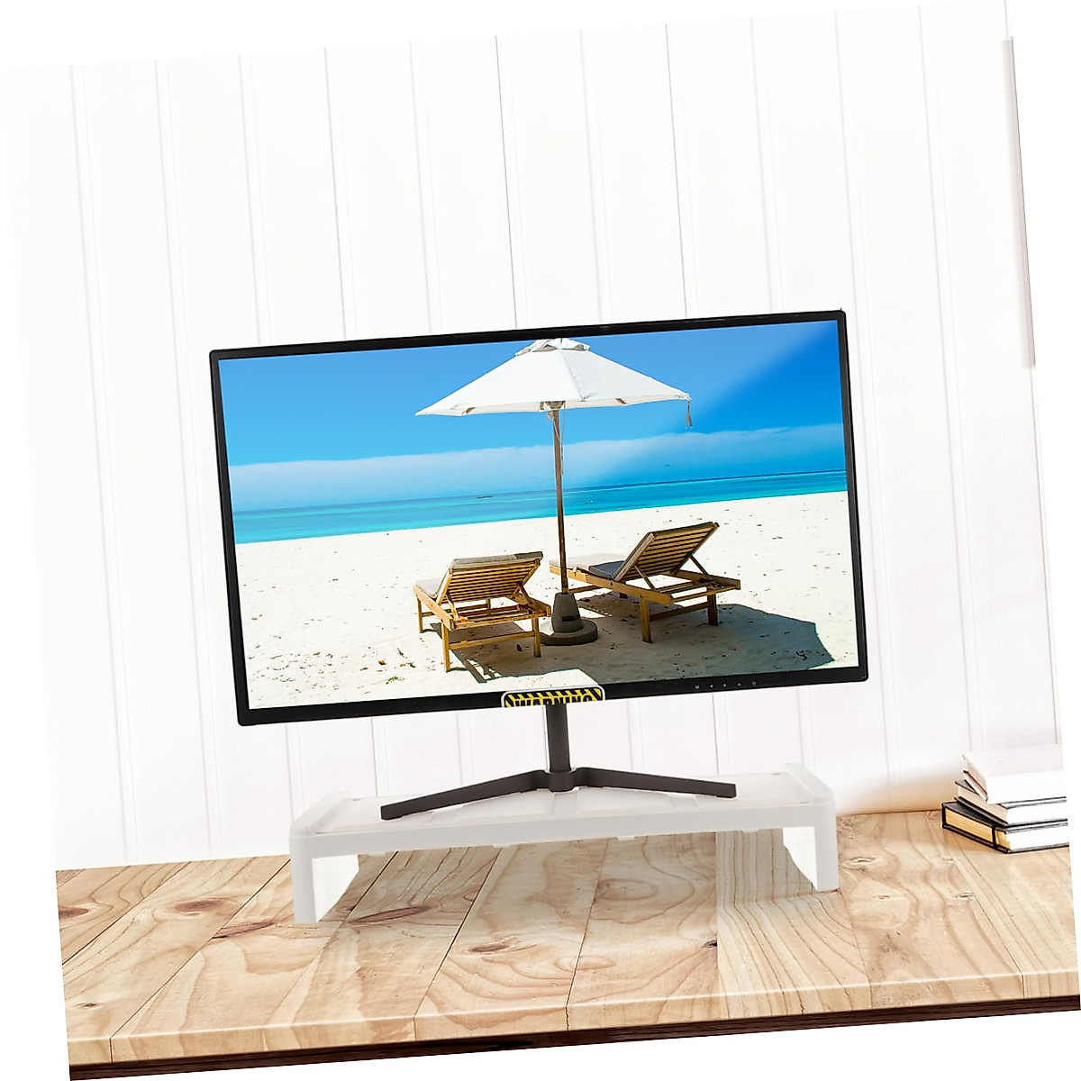 HEALEEP 1Pc Desktop Computer Bracket Computer Monitor Riser Computer Desk Riser Monitor Stand Riser Computer Screen Holder Shelf Bracket Table Storage Rack pp Neck Guard Product White