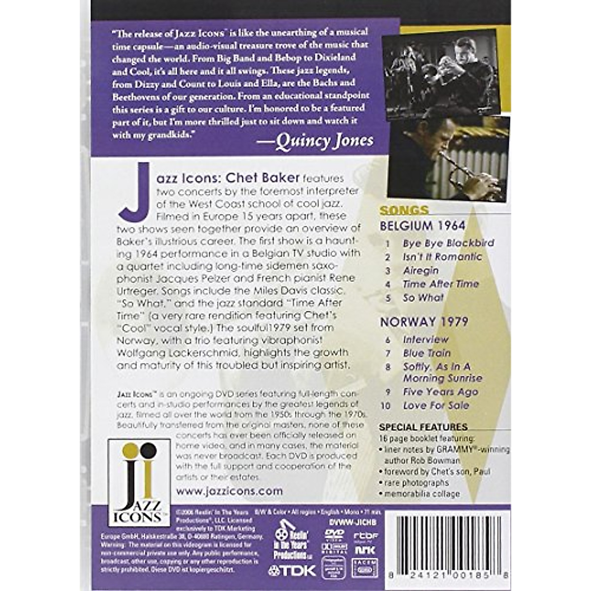 Jazz Icons: Chet Baker Live in '64 and '79