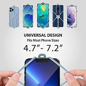 Bone】Cell Phone Lanyard Crossbody, Adjustable Shoulder Neck Strap Silicone Phone Holder, Multifuctional Crossbody for Women Man, Compatible with Most Smartphones 4.7"-7.2" Crossbody Phone Tie 3