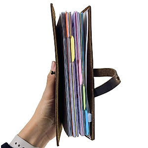 Leather Planner Weekly and Monthly Calendar, Budget Binder Planner for Men Women, Personal Organizer Undated, A6