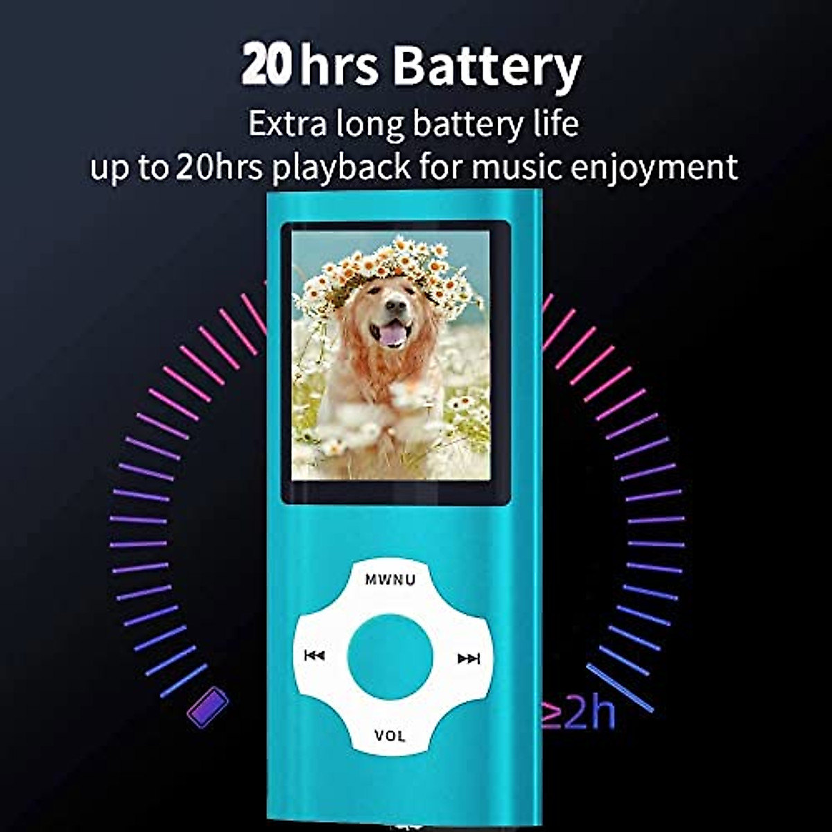 MP3 Player / MP4 Player, Hotechs MP3 Music Player with 32GB Memory SD Card Slim Classic Digital LCD 1.82'' Screen Mini USB Port with FM Radio, Voice Record