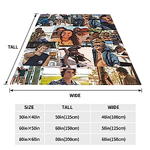 Putidadl Television Series Pogue Life,Outer Banks North Carolina Blanket Soft Cozy Throw Blanket Flannel Blankets for Bed Car Couch Living Room Travel50 x40, Black5