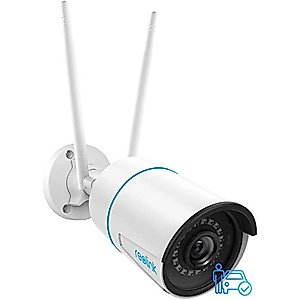 Reolink Plug-in Outdoor WiFi Security Camera, 5MP HD Dual Band Wired Wi-Fi Camera for Home Security-2.4/5 Ghz, Smart Person/Vehicle Alerts, Motion Detection, Night Vision, IP66 Waterproof, RLC-510WA