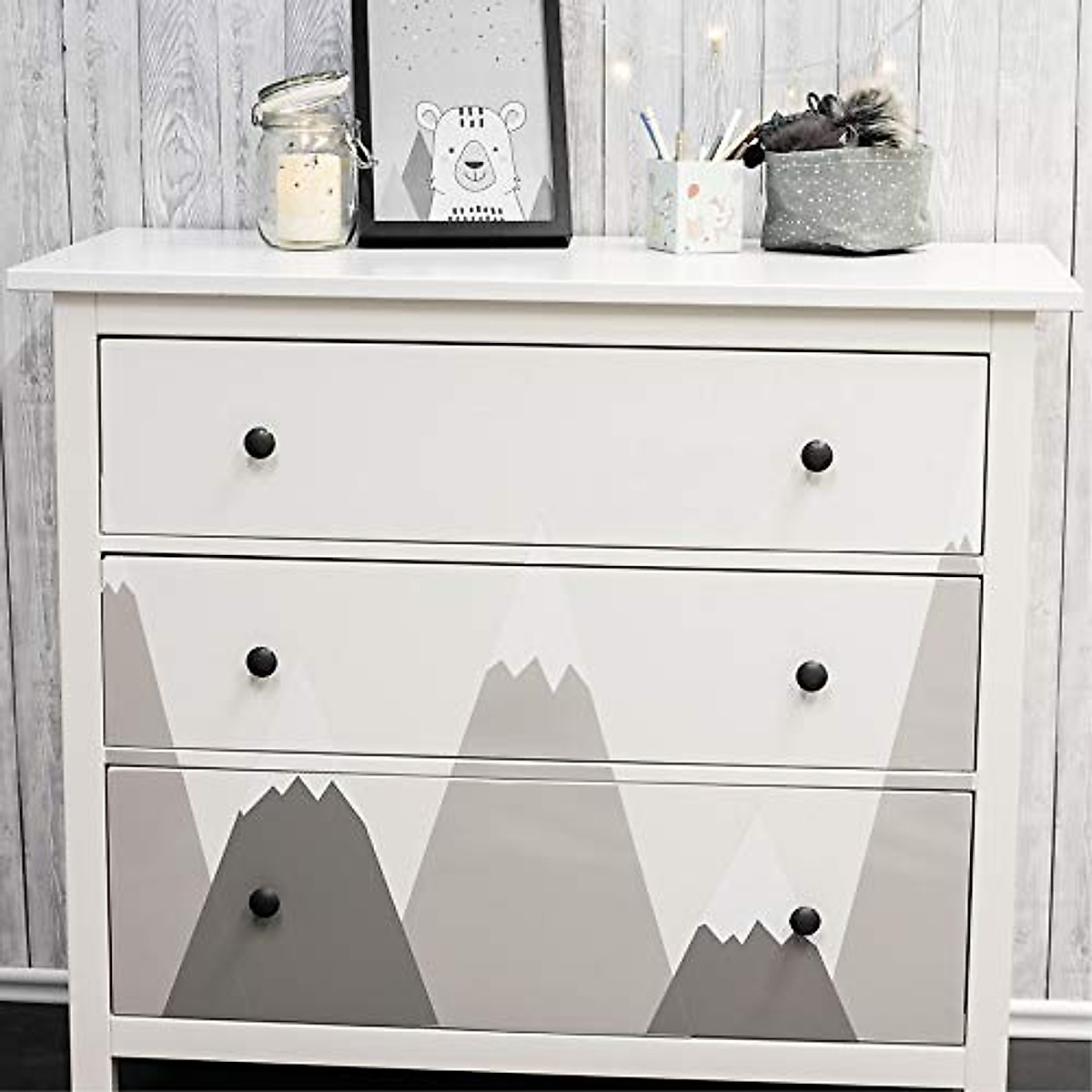 d-c-fix Wallpaper Self Adhesive Peel and Stick Waterproof Contact Paper for Kitchen and Bath Countertops Cabinets and DIY, Grey Glossy, 26,5" x 78,7"