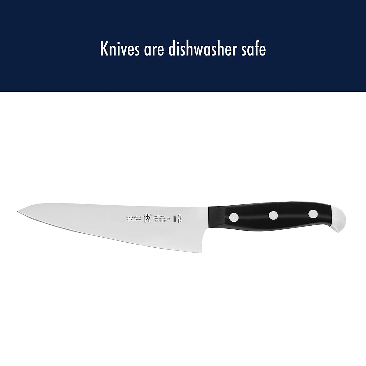 HENCKELS Statement Razor-Sharp 5-inch Compact Chef Knife, German Engineered Informed by 100+ Years of Mastery, Black/Stainless Steel