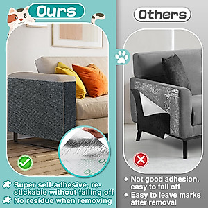 78.7"x14.6" Trimmable Cat Scratch Furniture Protector - Self-Adhesive Cat Scratching Mat Deterrent, Couch Protector from Cat Claws for DIY Scratch Post Cat Tree Shelves