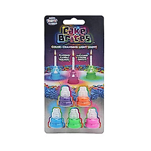 BEST PARTY EVER! Cake Brites Flashing Candle Holders, Color-Changing Birthday Cake Lights for Candles, Turn Any Cake into a Dazzling Light Show, 2-Pack (10 Cake Brites Total)