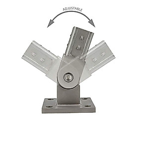 Stainless Steel Adjustable Stop Flange For Stairs Stringer Handrail Post Stainless Steel Systems (1-5/8" Square)