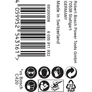 Bosch Professional 1x Expert C470 Sandpaper Roll (for Hardwood, Paint on Wood, Width 115 mm, Length 50 m, Grit 60, Accessories Hand Sanding)